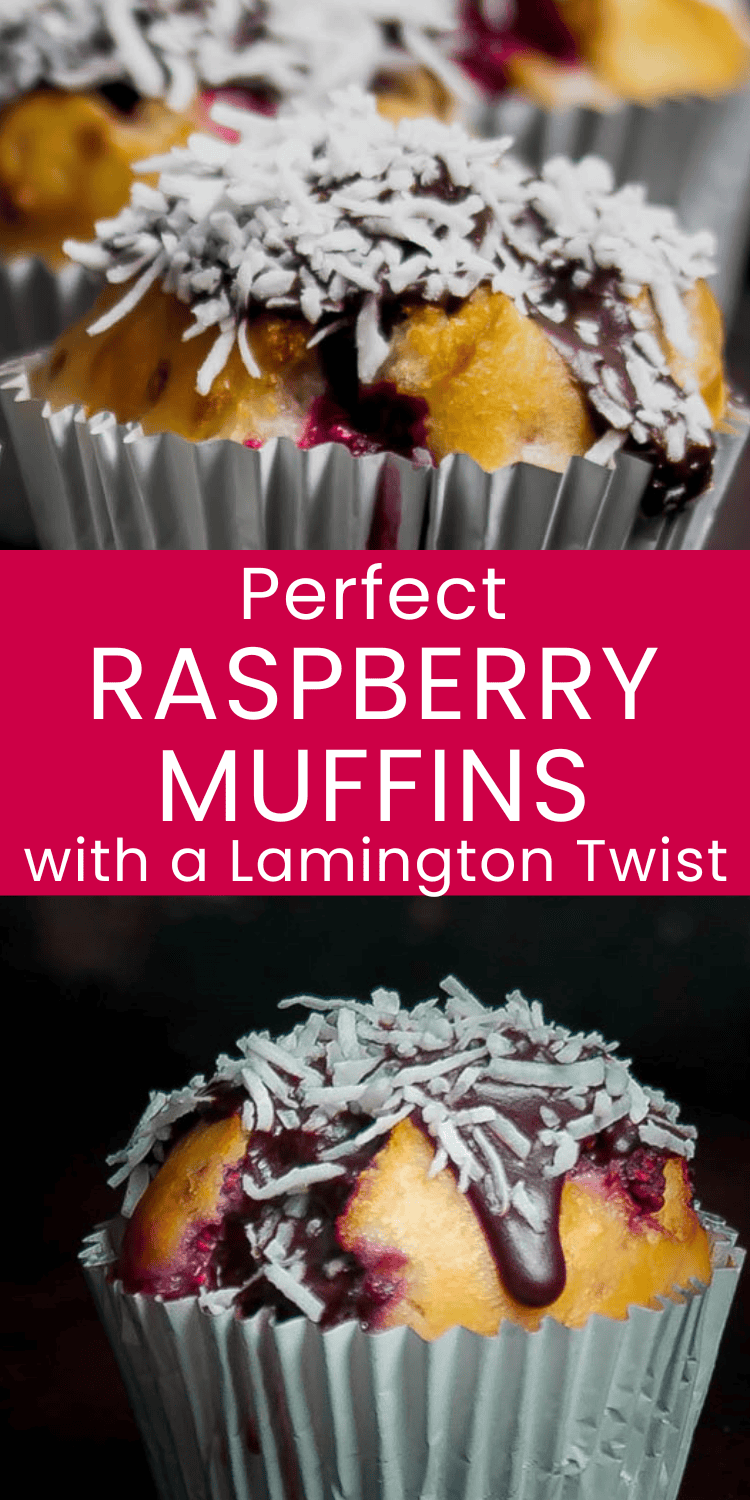 Raspberry Lamington Steam Oven Muffins - Steam & Bake