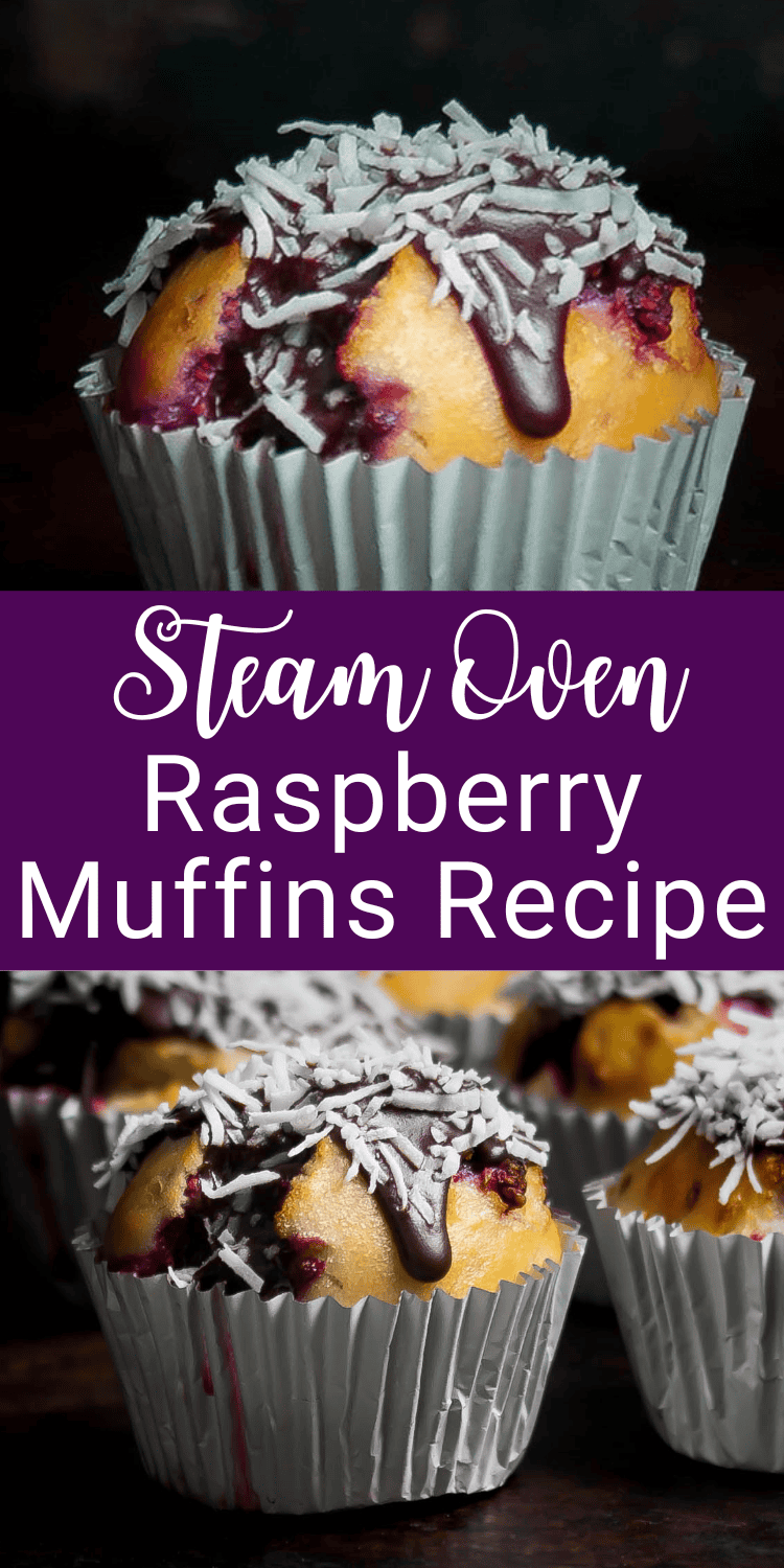 Raspberry Lamington Steam Oven Muffins - Steam & Bake