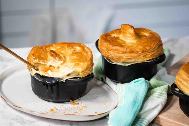 Turkey Pot Pies with Puff Pastry - Steam & Bake