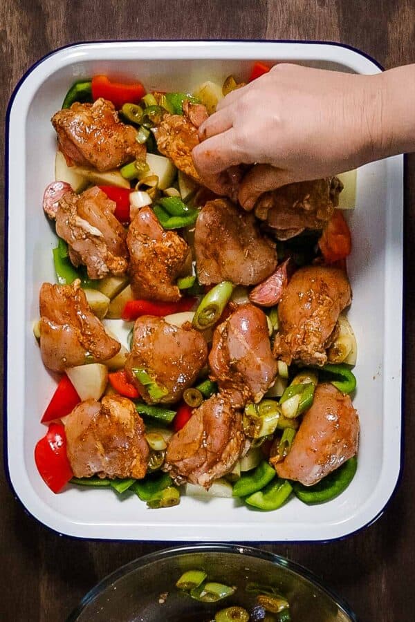 Simple Greek Chicken Sheet Pan Dinner with Olives and Feta - Steam & Bake