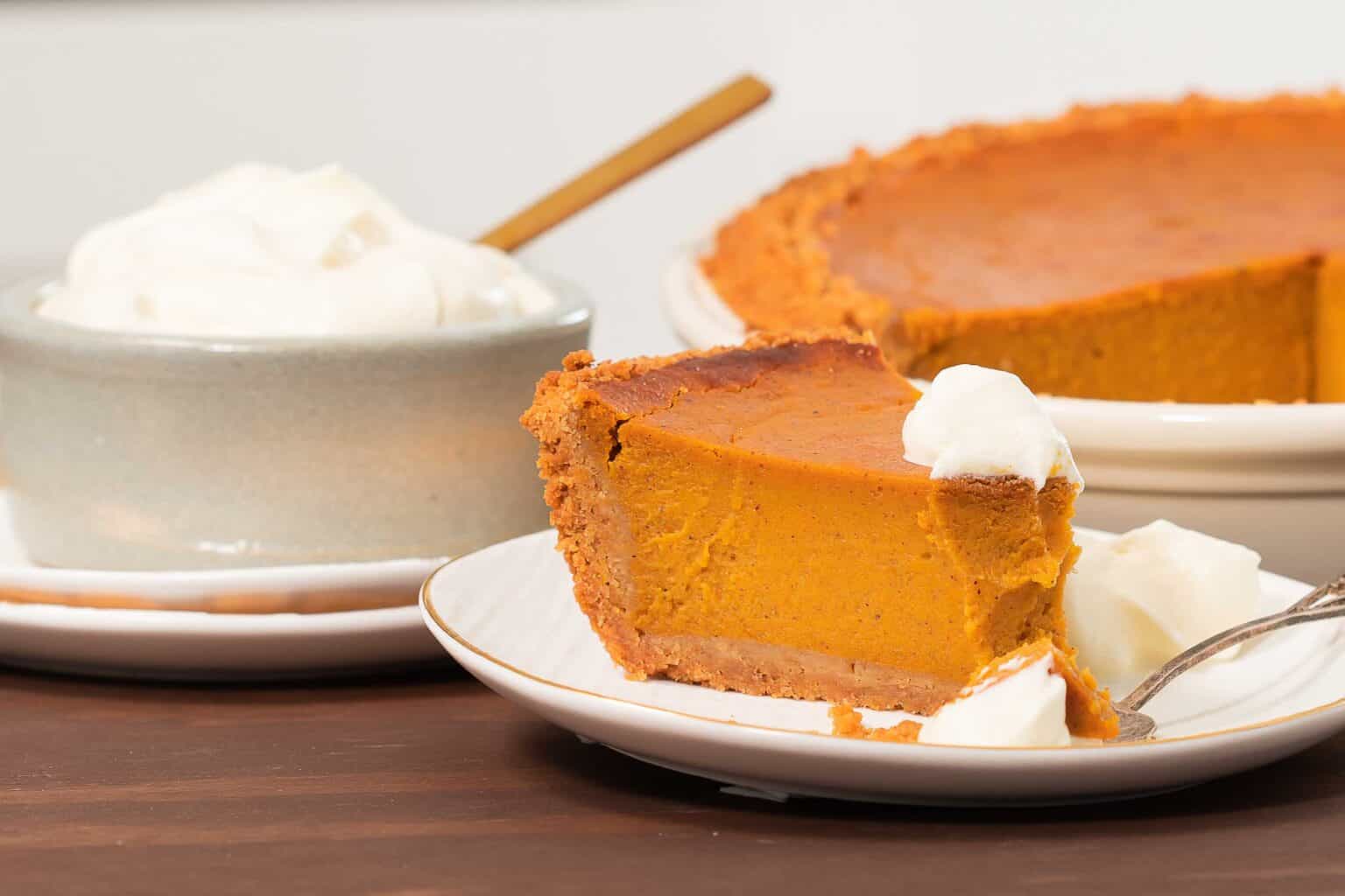 Steam Oven Pumpkin Pie with Ginger Crust for Thanksgiving - Steam & Bake