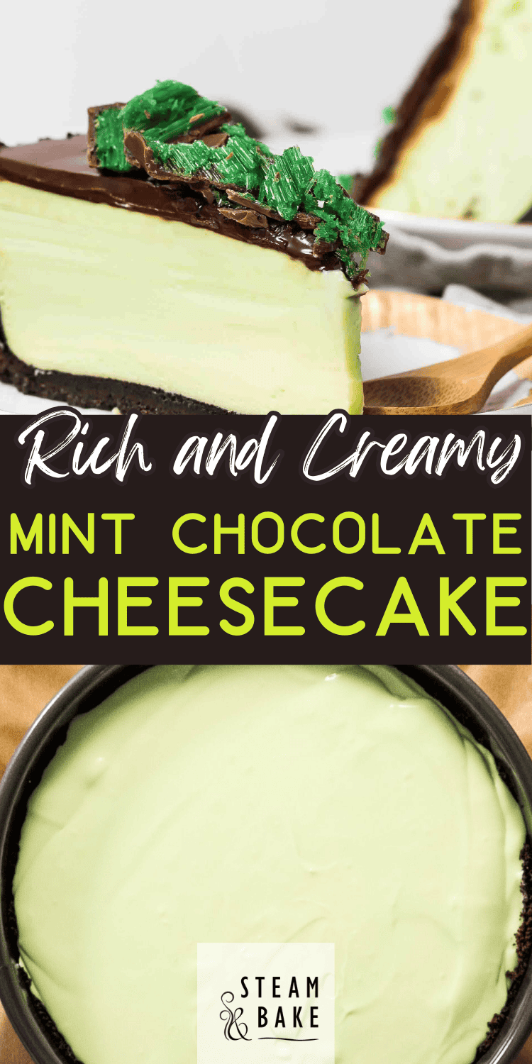 Mint Chocolate Cheesecake with Oreo Crust and Peppermint Candy - Steam ...