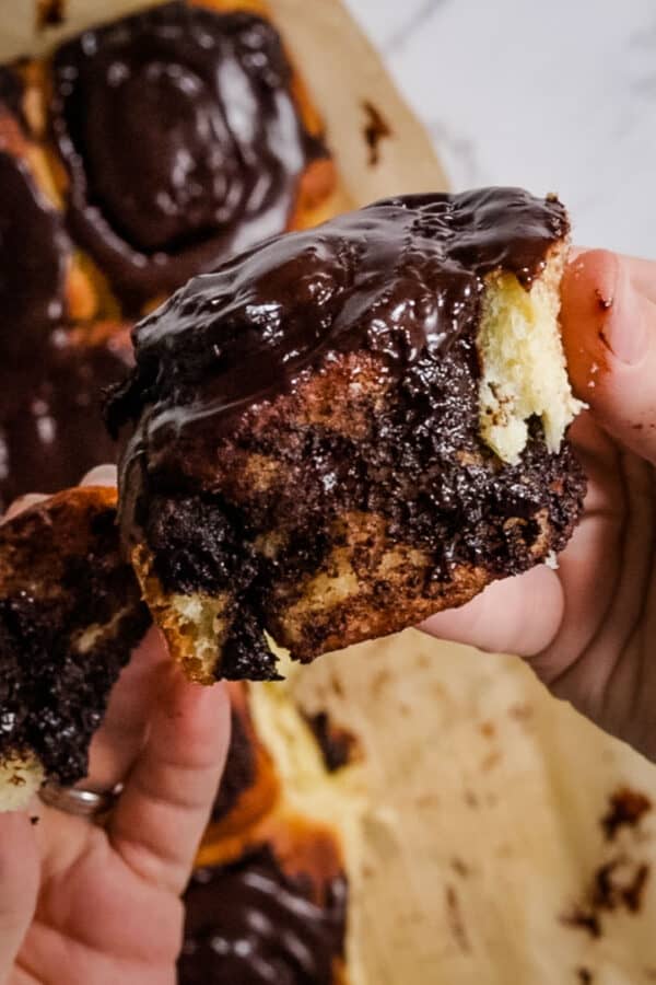 Sticky Chocolate Buns with Chocolate Glaze - Steam & Bake
