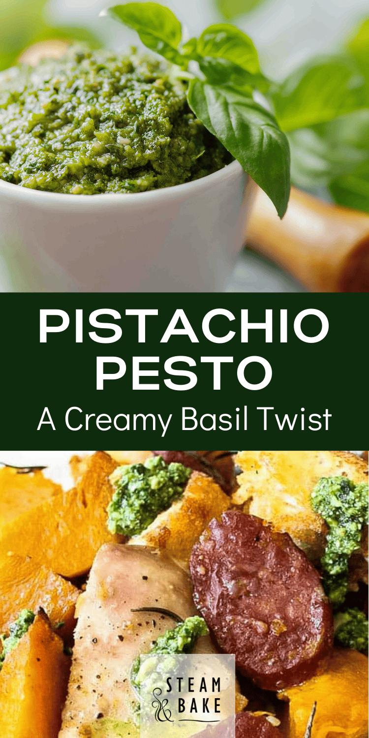 Pistachio Pesto with Basil - Steam & Bake