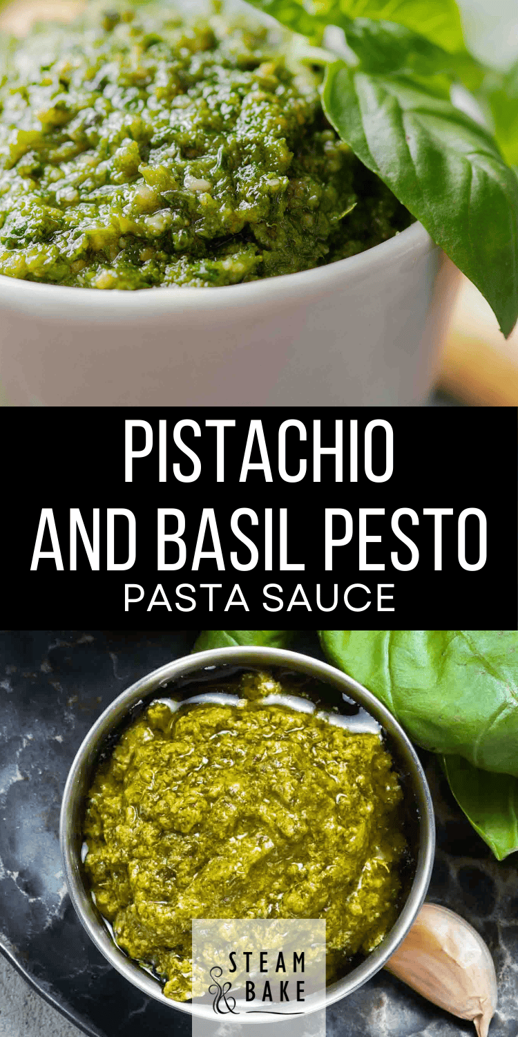Pistachio Pesto with Basil - Steam & Bake