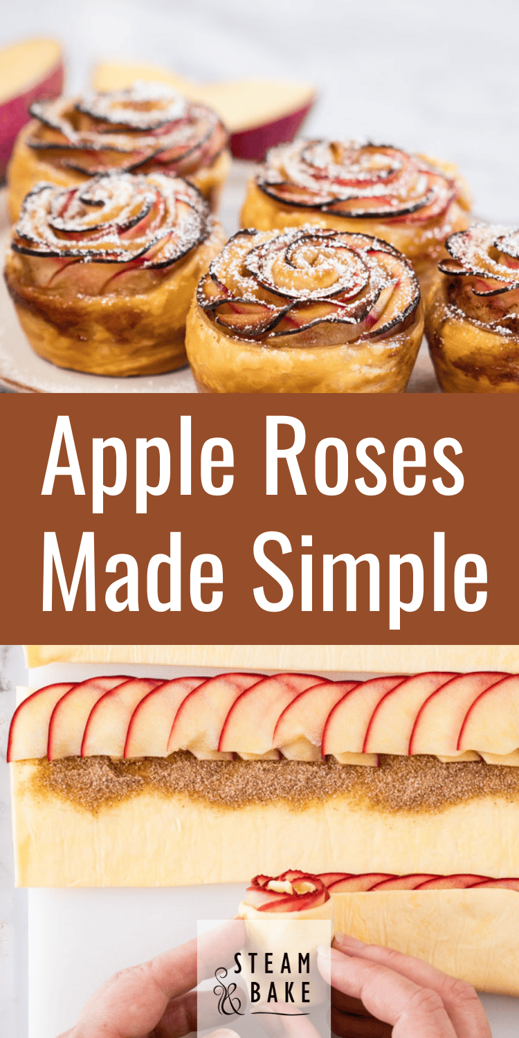 How to Make Easy Apple Roses with Puff Pastry - Steam & Bake
