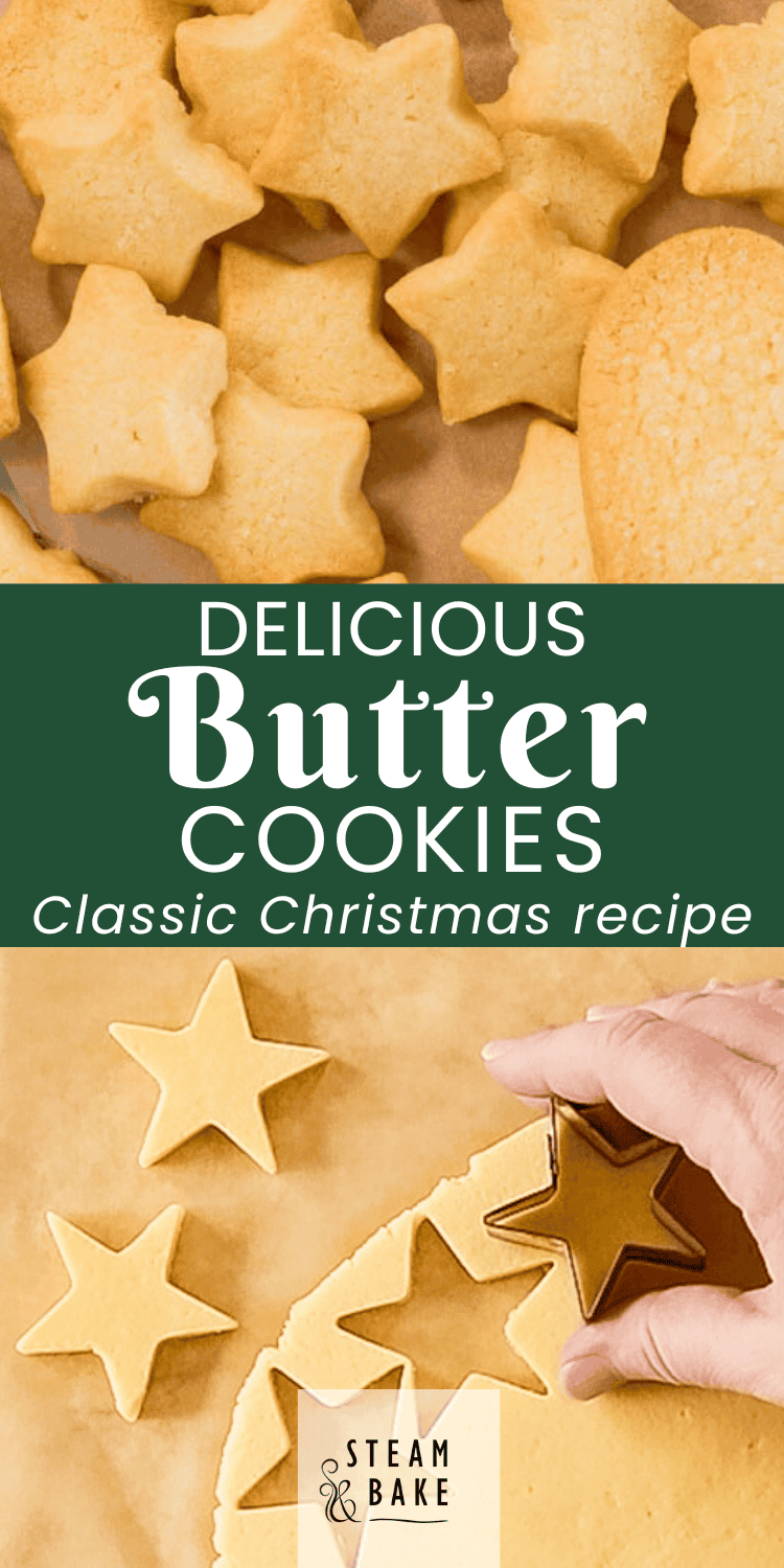Simple Old Fashioned Christmas Butter Cookies - Steam & Bake