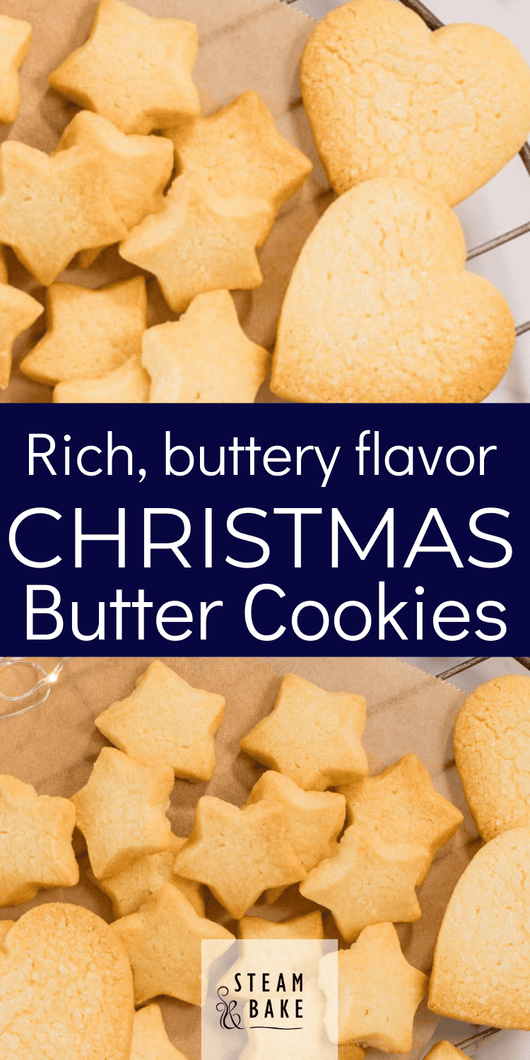 Simple Old Fashioned Christmas Butter Cookies - Steam & Bake
