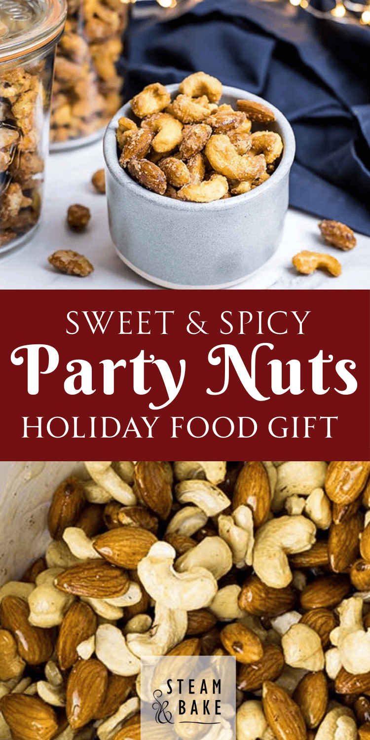 Sweet and Spicy Party Nuts - Steam & Bake