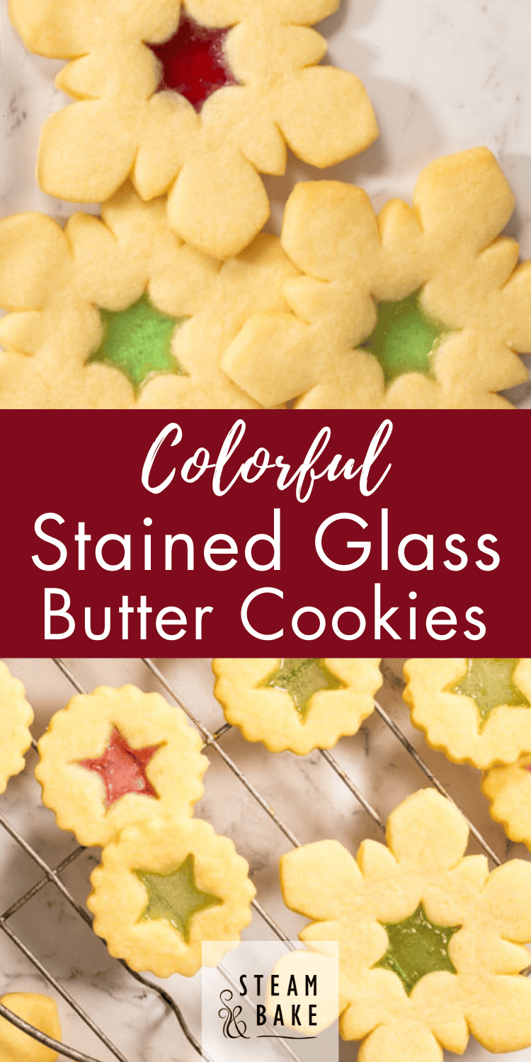 Pretty Stained Glass Christmas Cookies - Steam & Bake