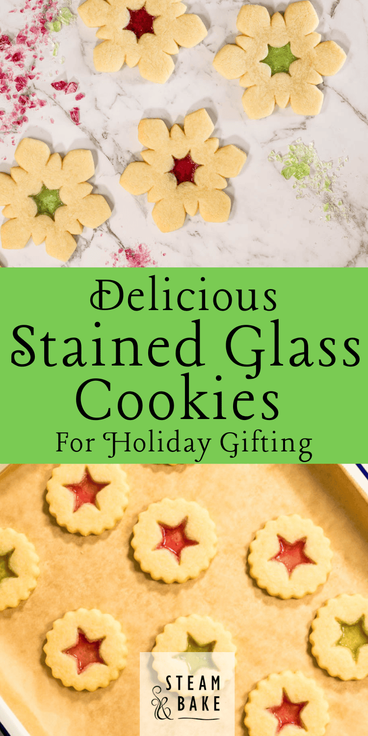 Pretty Stained Glass Christmas Cookies - Steam & Bake