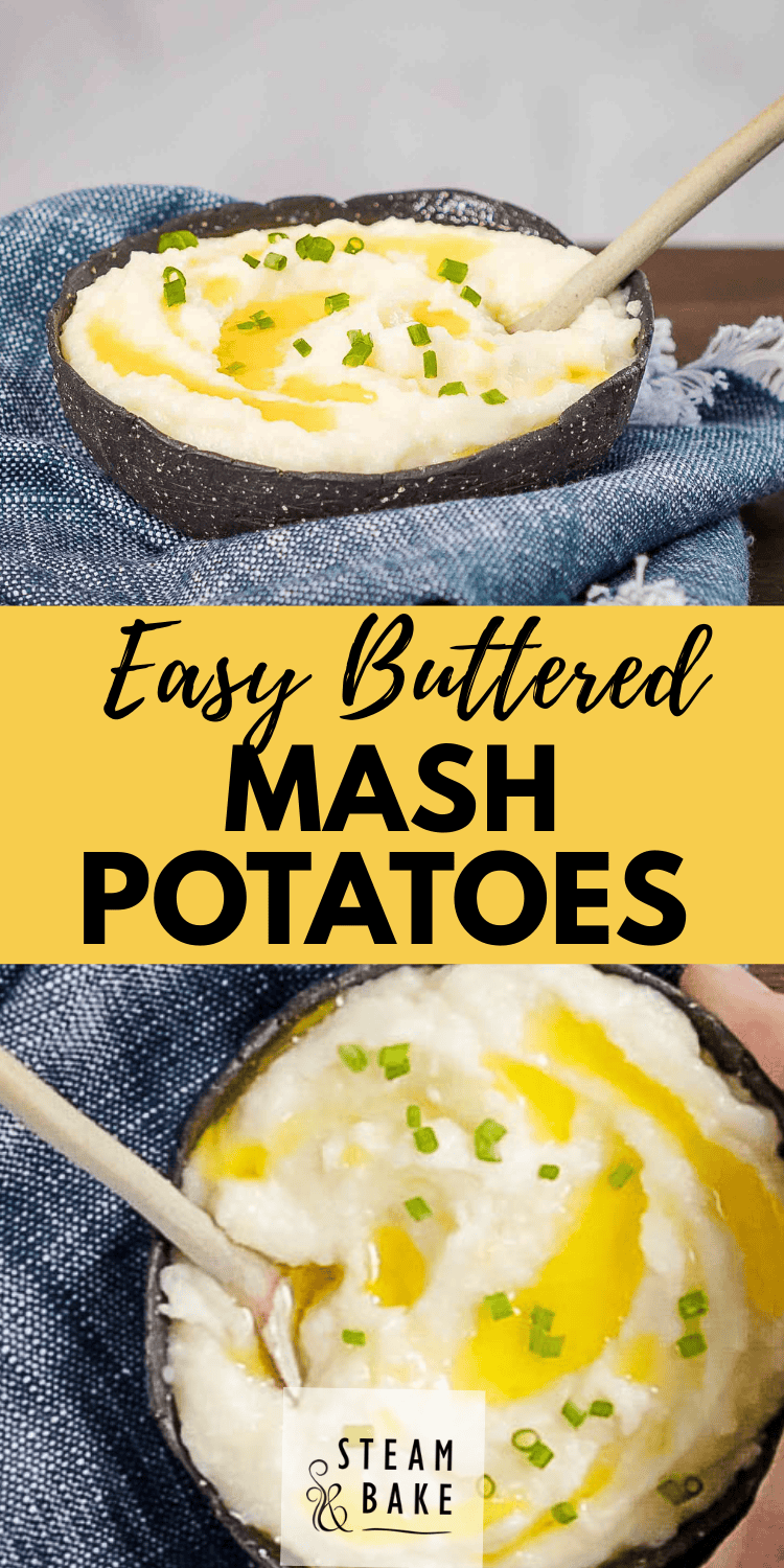 Steam Oven Mashed Potatoes with Butter and Chives