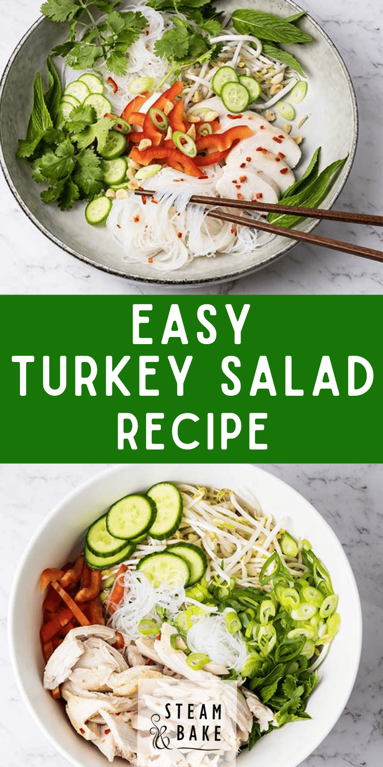 Easy Turkey Salad with Noodles and Vietnamese Dressing - Steam & Bake
