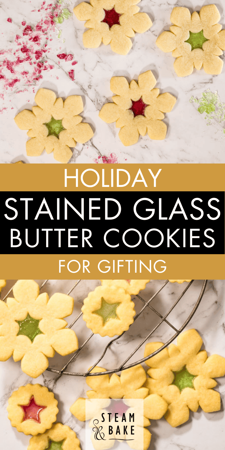 Pretty Stained Glass Christmas Cookies - Steam & Bake