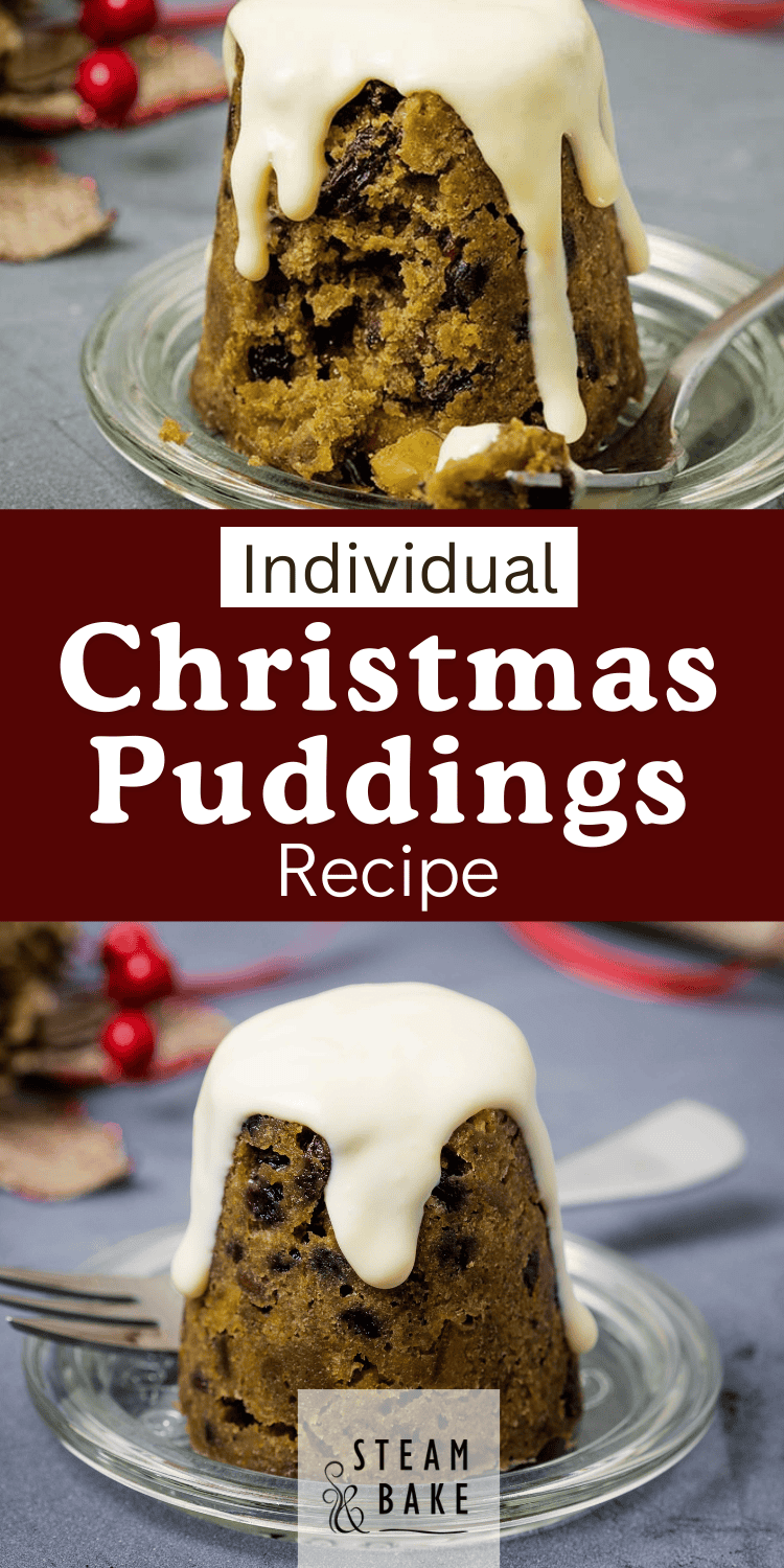 Individual Steamed Christmas Puddings - Steam & Bake