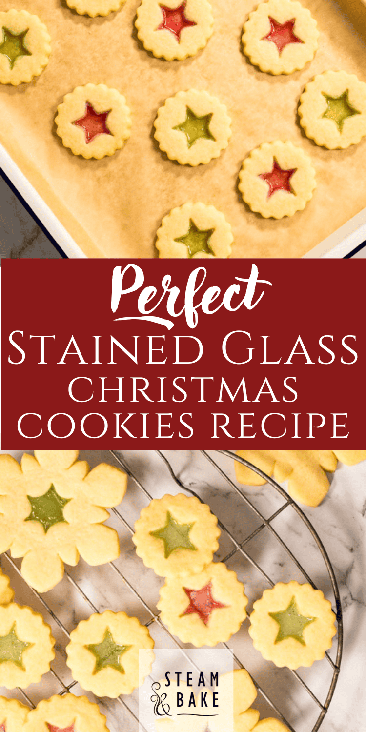 Pretty Stained Glass Christmas Cookies - Steam & Bake