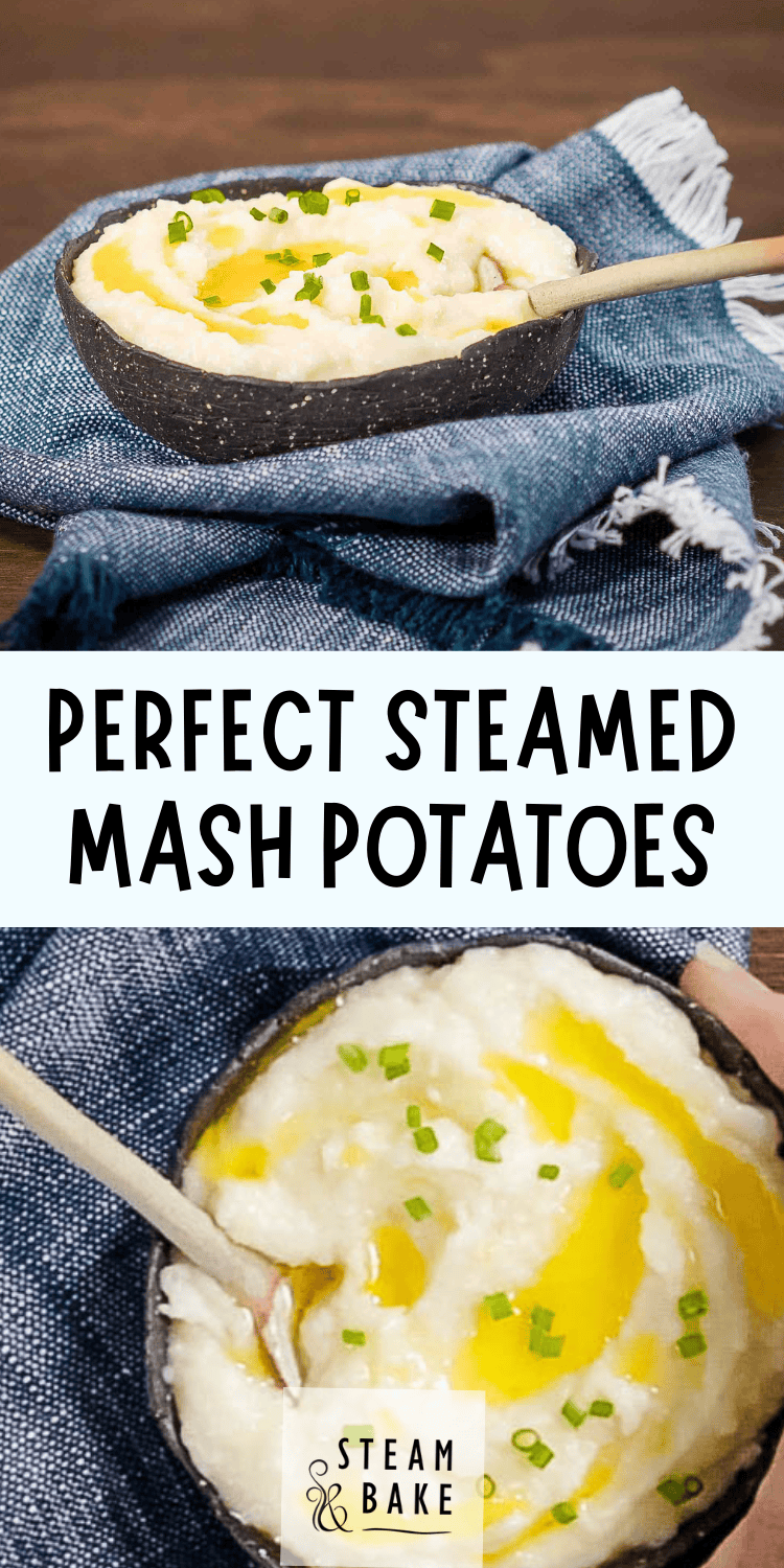 Steam Oven Mashed Potatoes with Butter and Chives