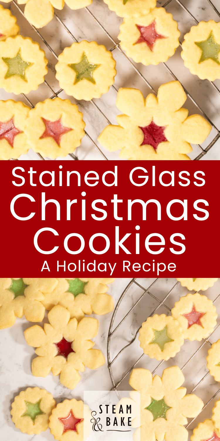 Pretty Stained Glass Christmas Cookies - Steam & Bake