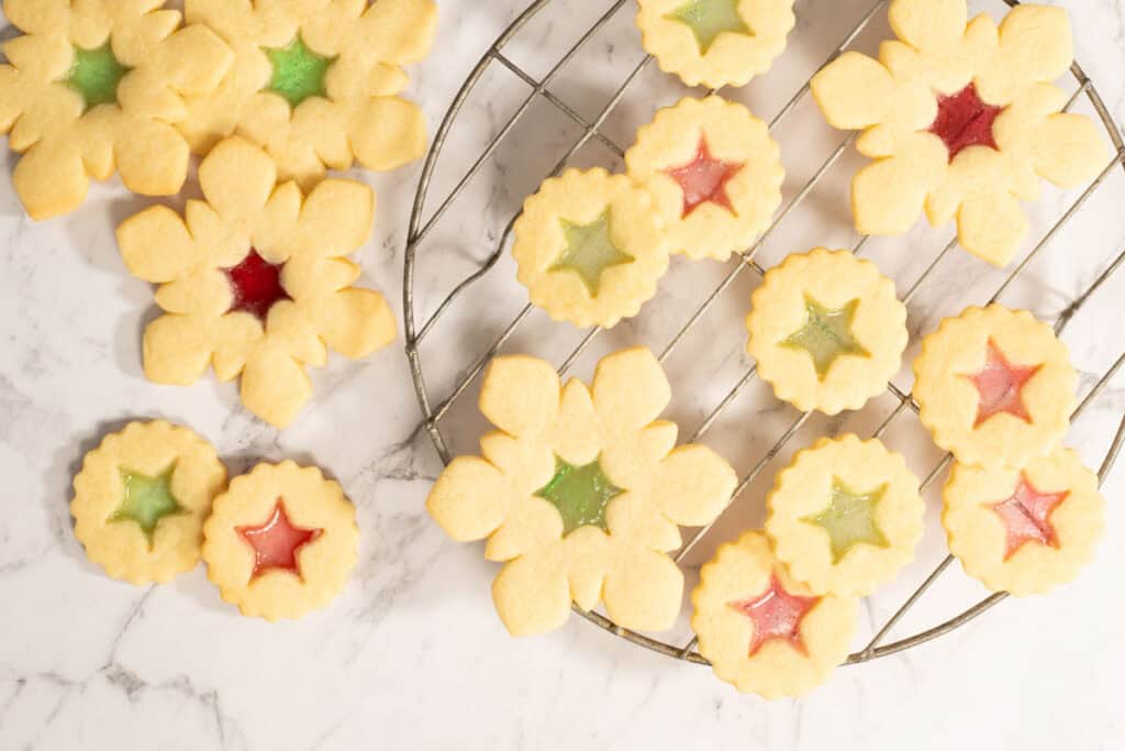 Pretty Stained Glass Christmas Cookies - Steam & Bake