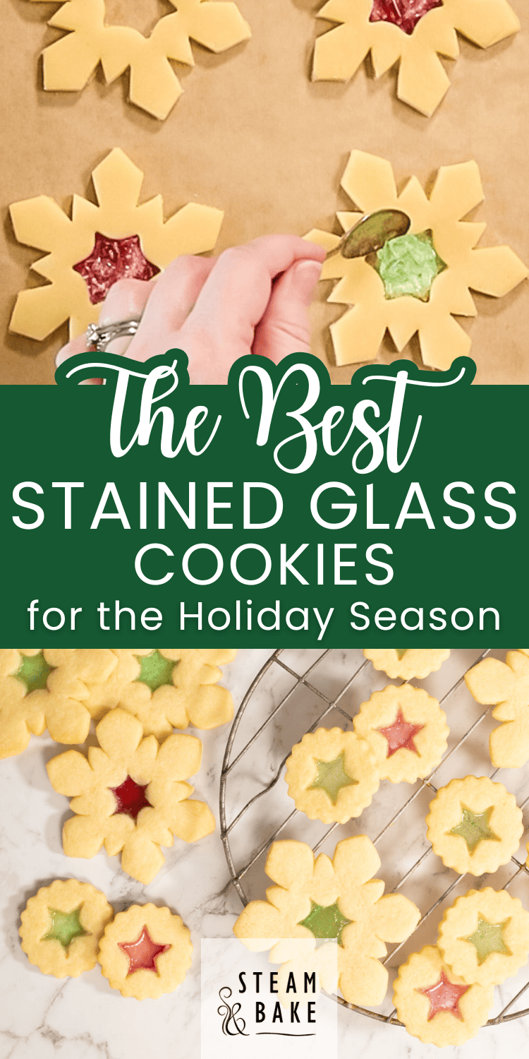 Pretty Stained Glass Christmas Cookies - Steam & Bake