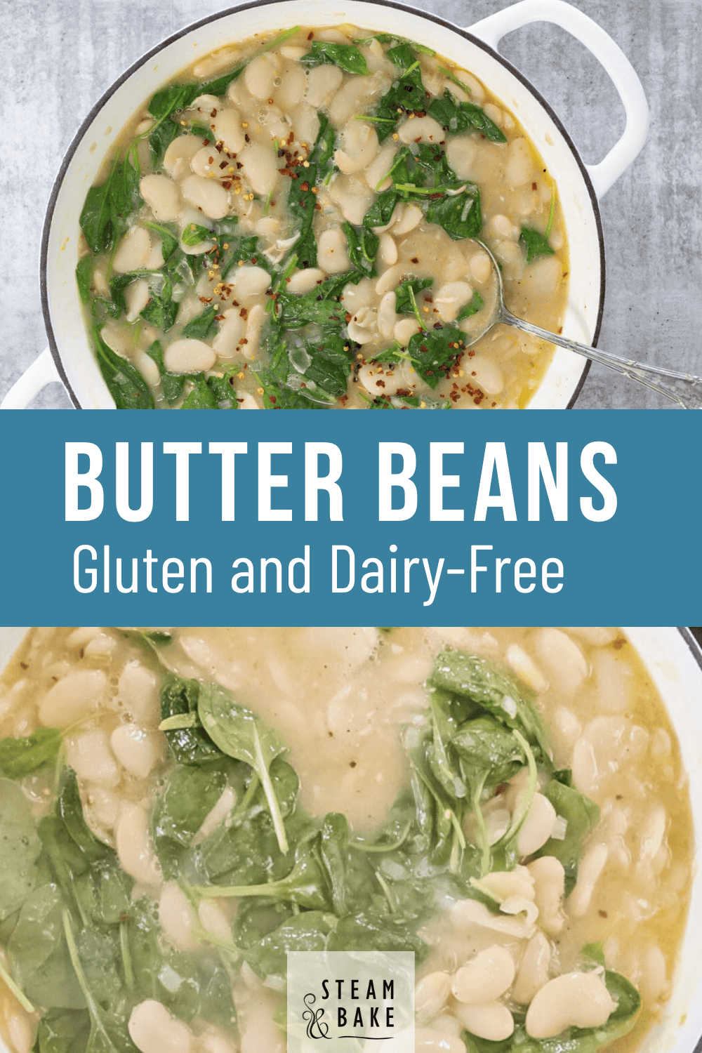Butter Beans with Lemon and Garlic (Lemony Garlicky Beans) - Steam & Bake