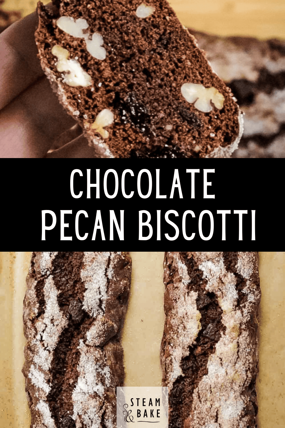 The Best Pecan Biscotti with Chocolate and Raisins - Steam & Bake