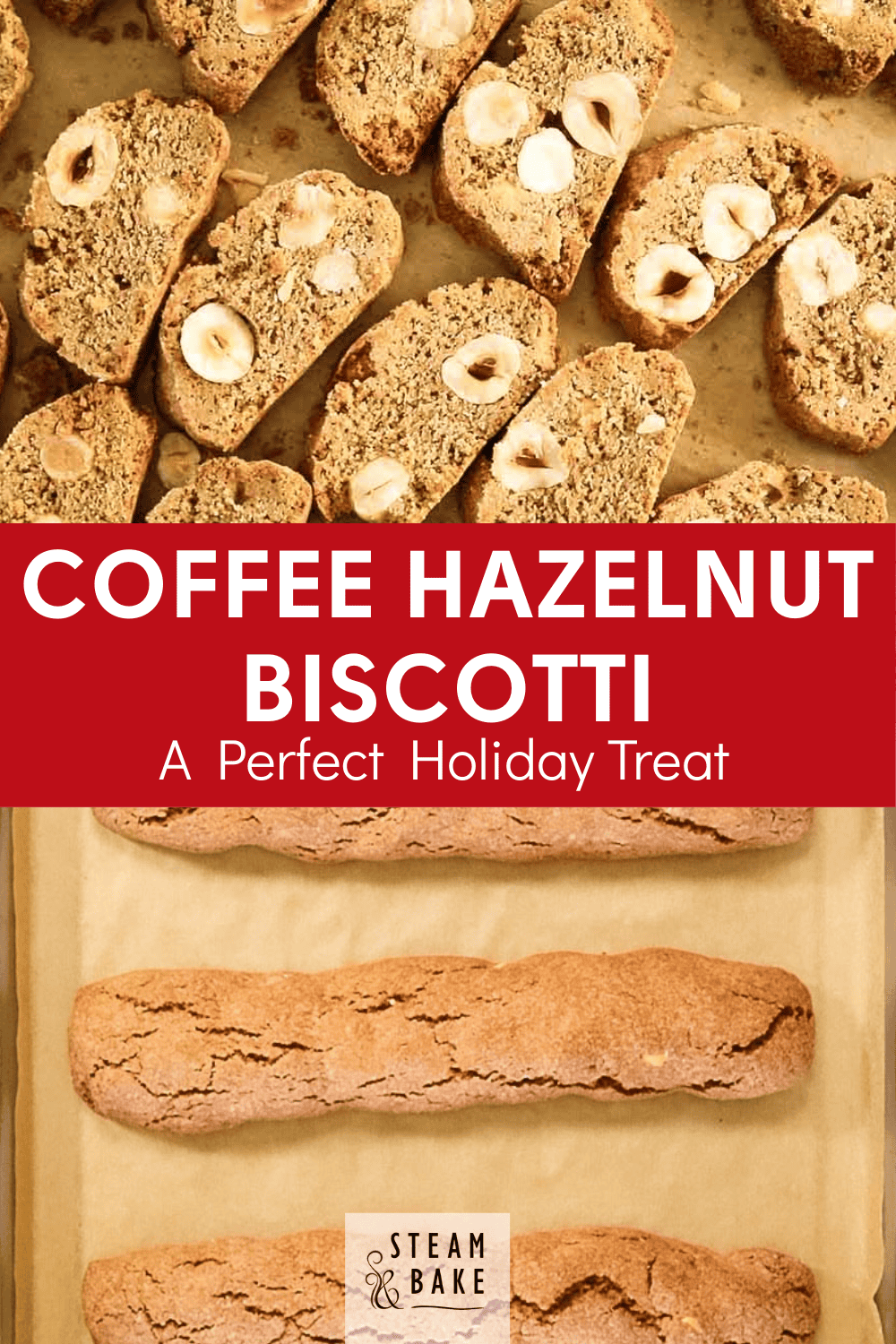 Hazelnut and Coffee Biscotti Recipe for Holiday Gifting - Steam & Bake