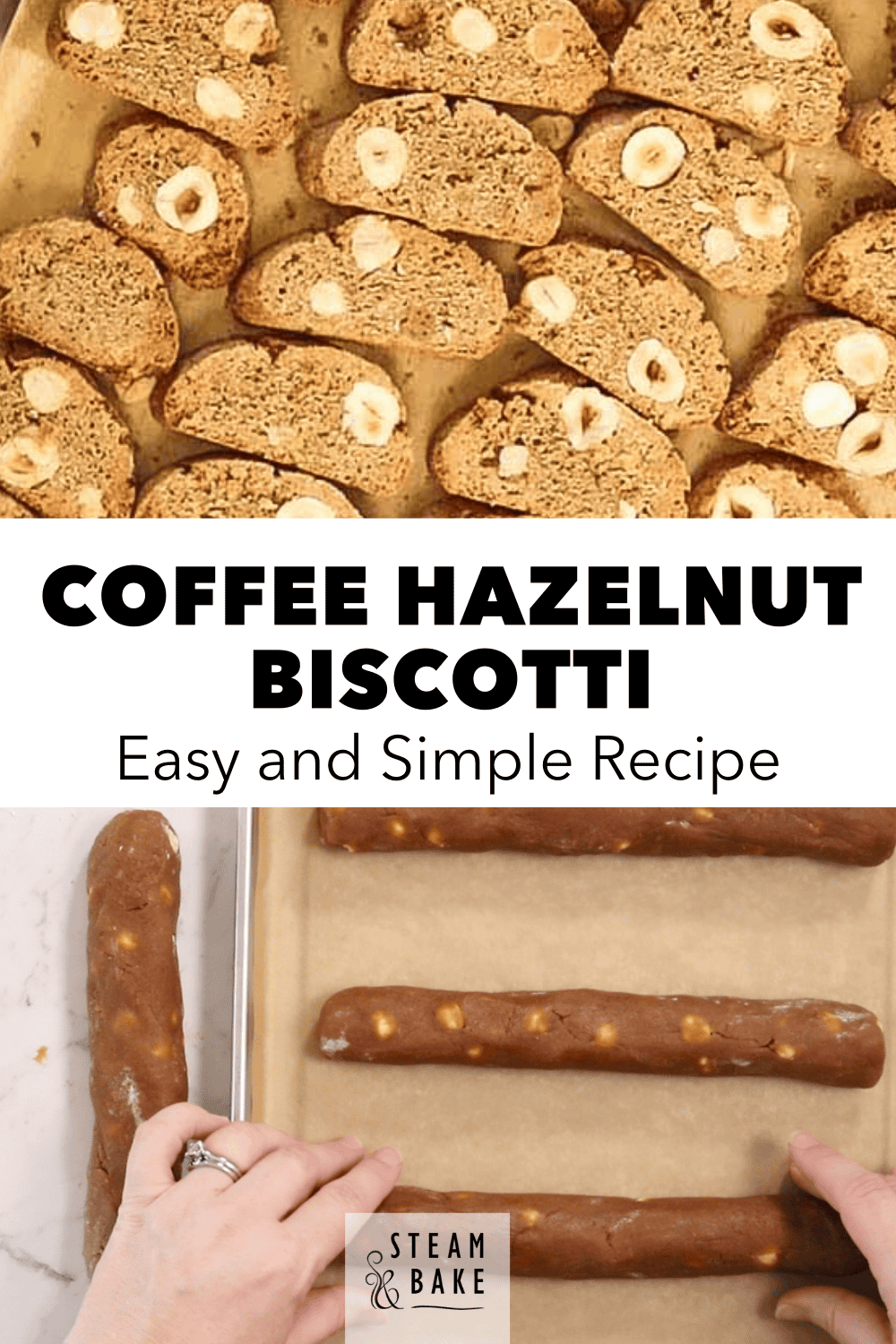 Hazelnut and Coffee Biscotti Recipe for Holiday Gifting - Steam & Bake