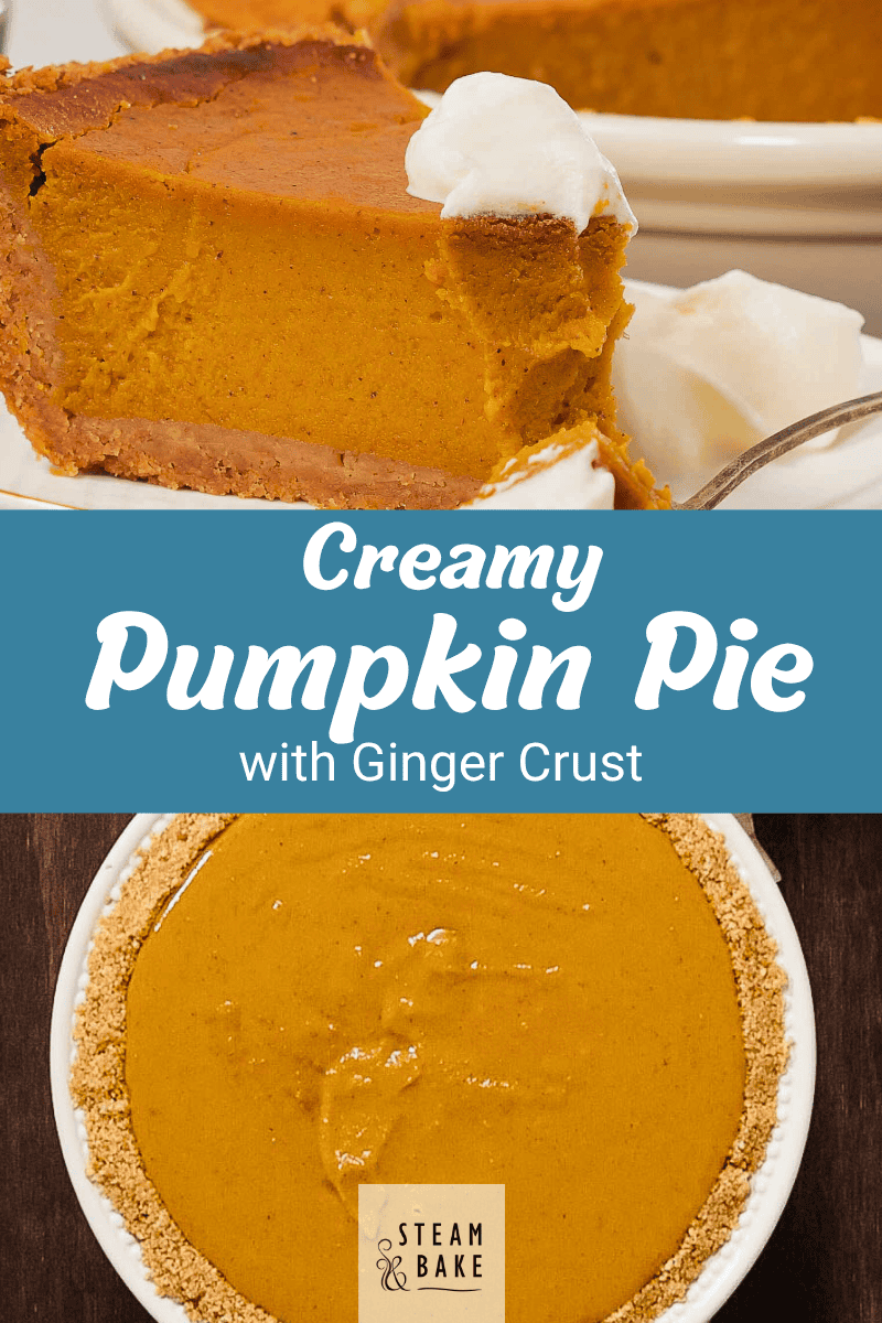 Steam Oven Pumpkin Pie with Ginger Crust for Thanksgiving - Steam & Bake