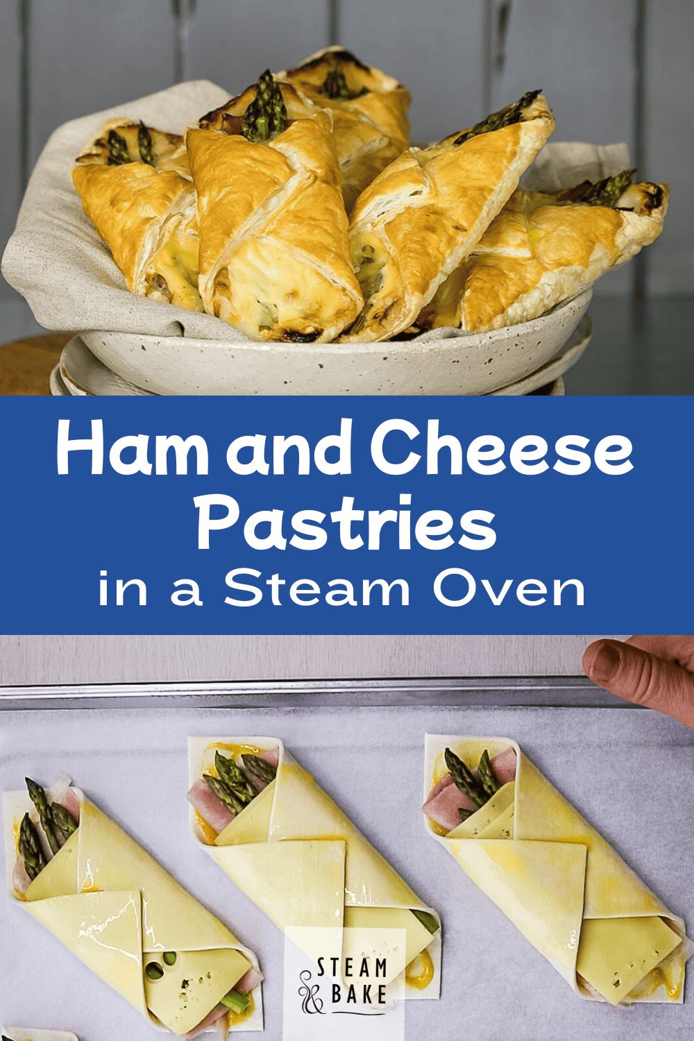 Puff Pastry with Ham and Cheese - Steam & Bake