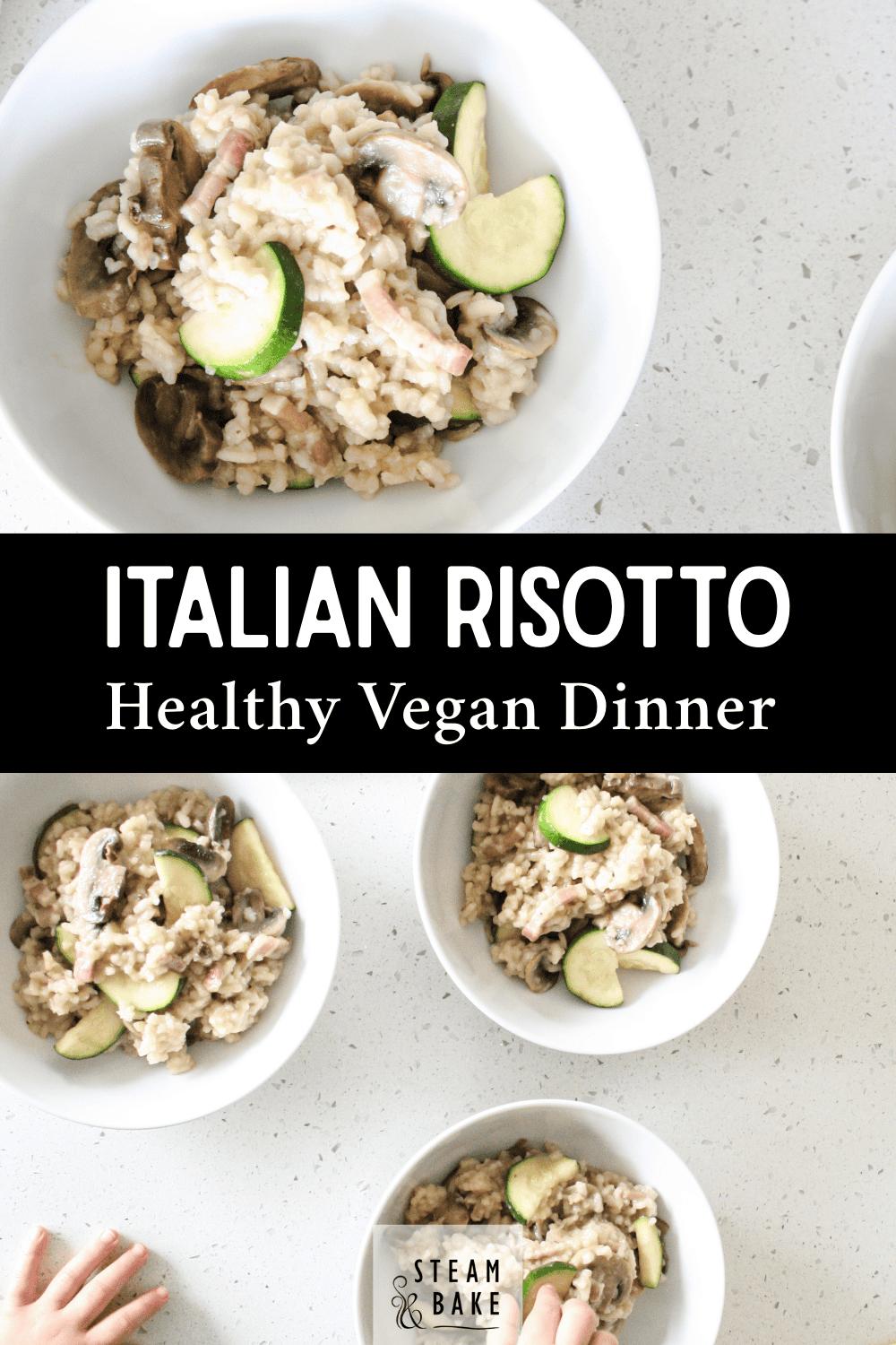Mushroom, Pancetta and Zucchini Risotto - Steam & Bake