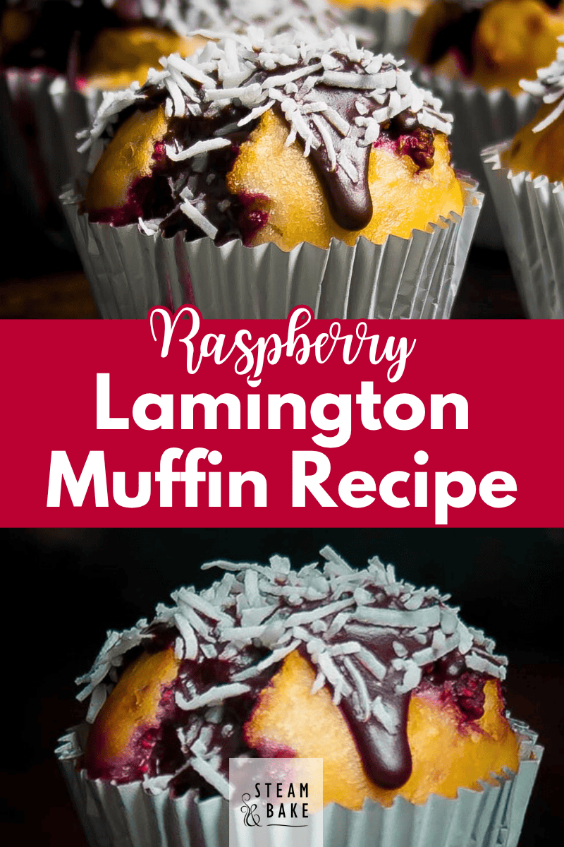 Raspberry Lamington Steam Oven Muffins - Steam & Bake