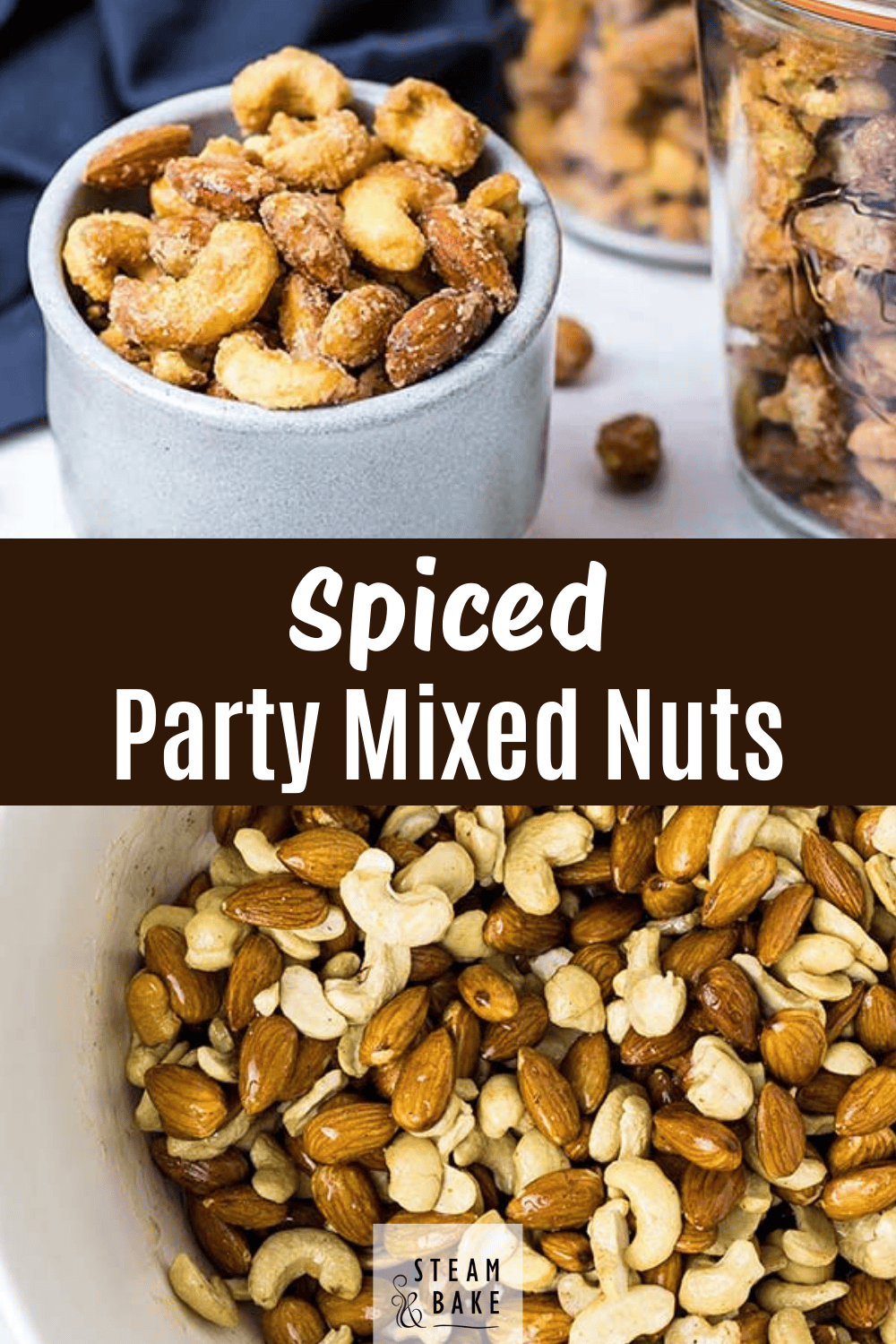 Sweet and Spicy Party Nuts - Steam & Bake
