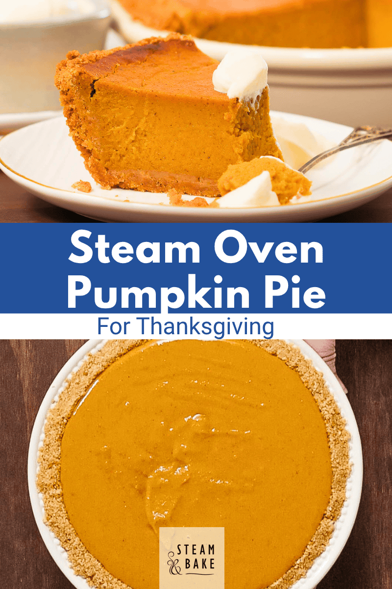 Steam Oven Pumpkin Pie with Ginger Crust for Thanksgiving - Steam & Bake