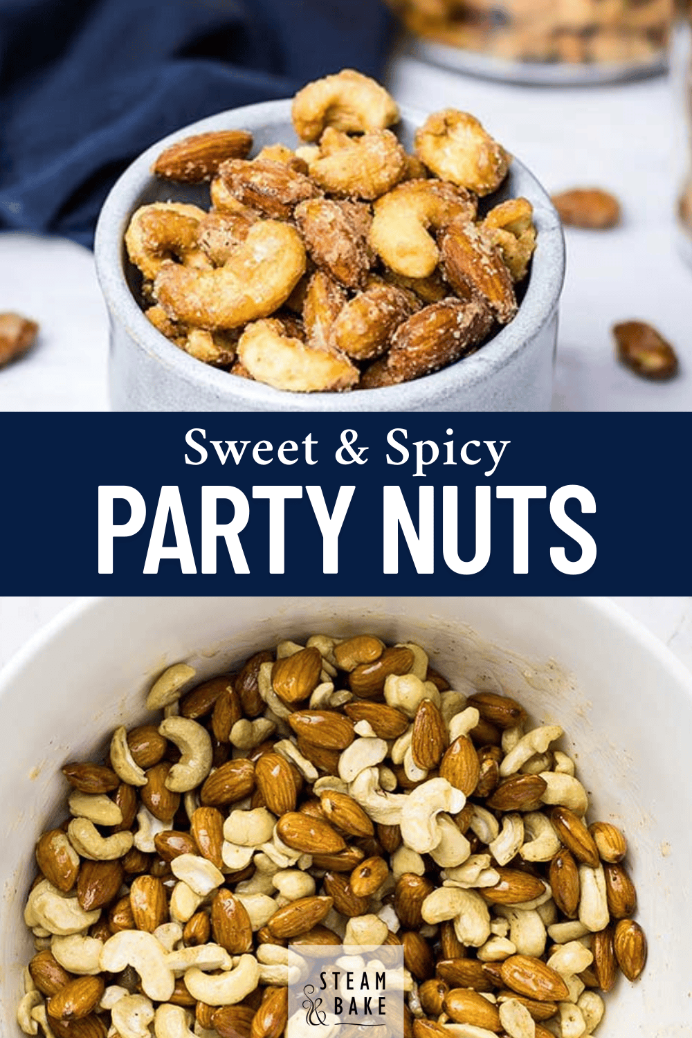 Sweet and Spicy Party Nuts - Steam & Bake